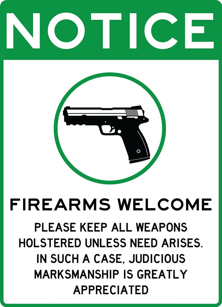 Guns Welcome Sign - Free Shipping – Sign Wise