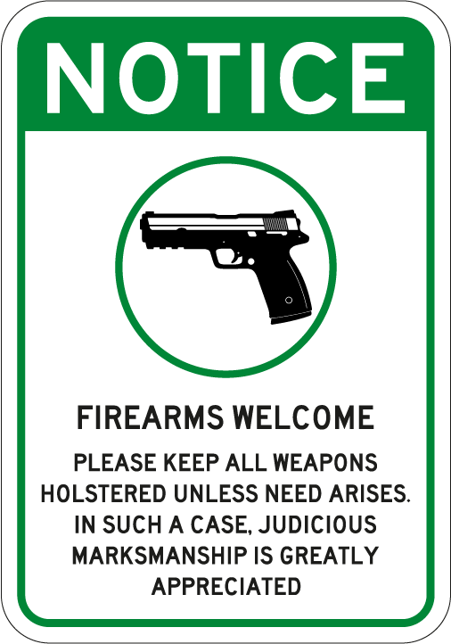 Firearms Welcome – Sign Wise