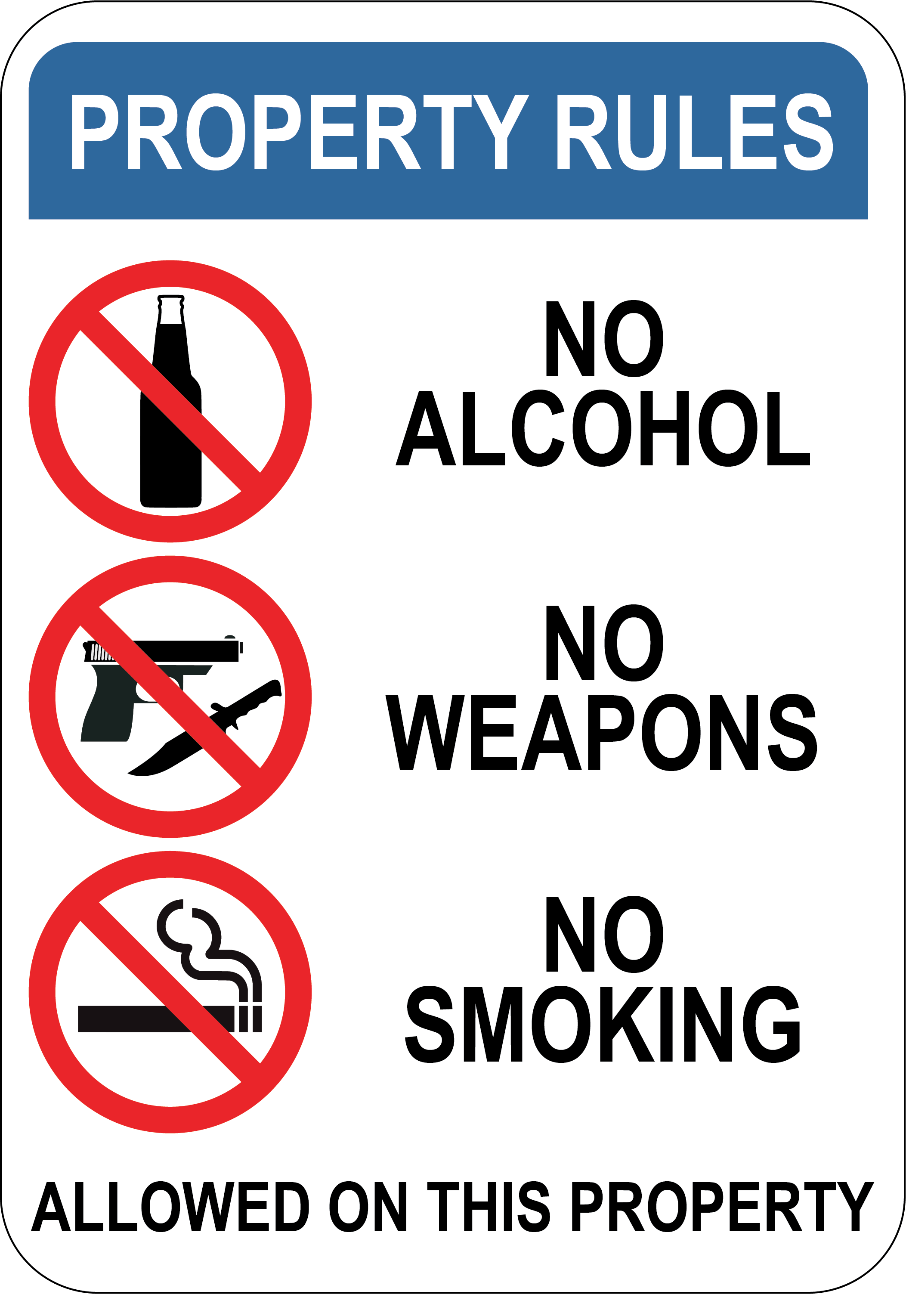 No Alcohol And Smoking Sign
